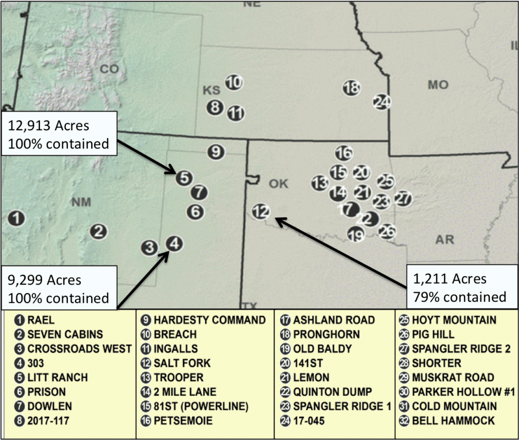 Deadly wildfires spread across dry southern plains - Best Weather, Inc ...